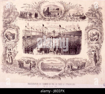 The inauguration of the Paris-Strasbourg railway on July 18, 1852 ...