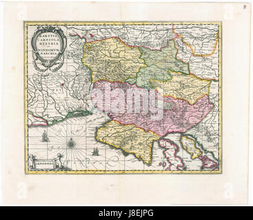 Karstia, Carniola, Histria et Windorum Marchia 1589 Stock Photo - Alamy