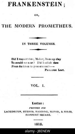 FRANKENSTEIN A 19th century edition of Mary Shelley's classic novel ...