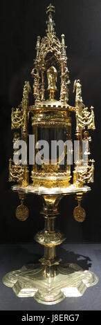 This monstrance, a liturgical object used to display the Eucharist, is ...