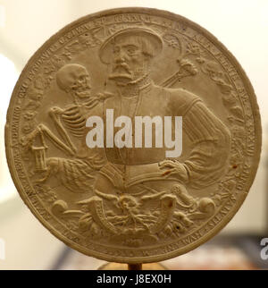 This German 16th-century medal or painting depicts Melchior von Osse ...