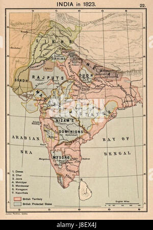 Map of India 1823 Stock Photo - Alamy
