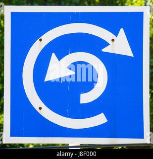 Confusing roundabout traffic sign. Photographed in Belgrade, Serbia ...