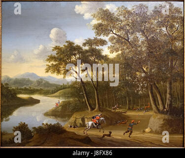 Forest with staffage figures 1642 by Pieter Wouwerman Stock Photo - Alamy