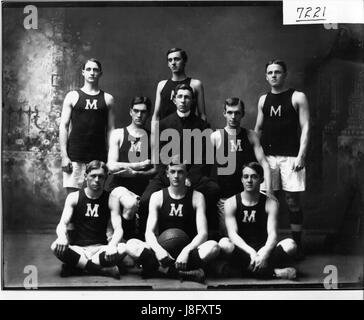 A photograph of the Miami University basketball team from 1910 ...