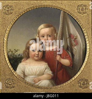 Friedrich Boser - Kinder der Familie Ysenburg 1845 Stock Photo - Alamy