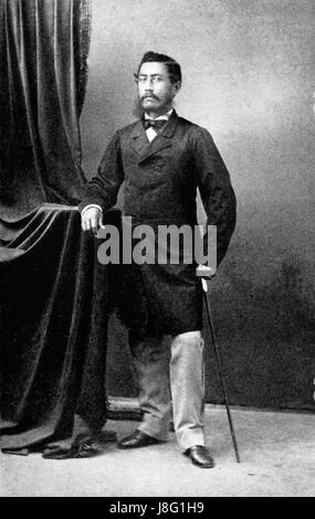 This portrait of Lunalilo, the King of Hawaii, captures the monarch in ...