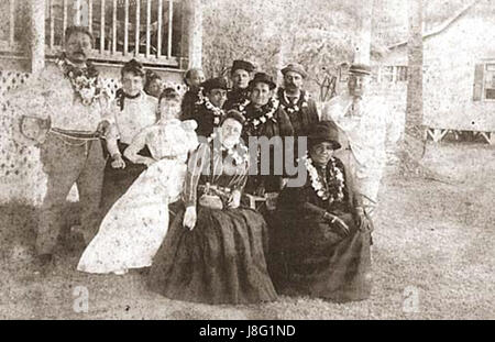 Liliuokalani group photo in 1891 Stock Photo - Alamy
