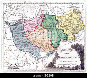 This historical map of the Russian Empire offers a detailed ...