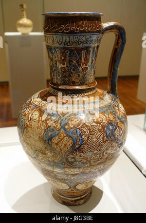 A 13th-century lustre-painted fritware bowl from Iran, featuring a ...