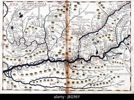 Drawing Book of Siberia 1 map Stock Photo - Alamy