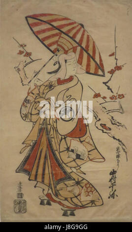 Actor Nakamura Senya as Tokonatsu in the Kabuki Play, "The Legacy of ...