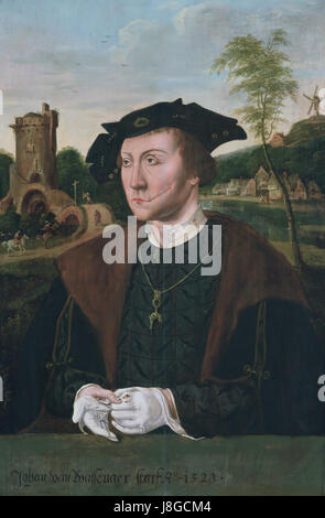 This 16th-century artwork attributed to Jan Provoost shows the reverse ...