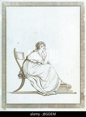 This artwork by Friedrich Rehberg, titled 'Lady Hamilton IX,' depicts ...