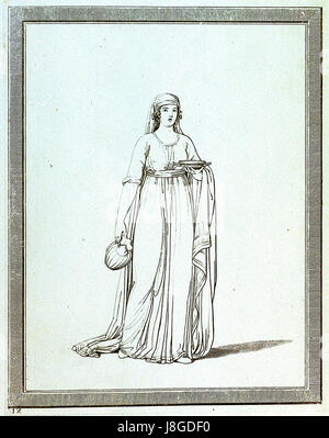 A painting by George Romney titled Lady Hamilton as a Bacchante ...