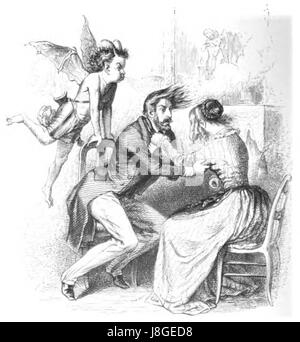 An illustration from the 1845 edition of 'Cent Proverbes' by Grandville ...