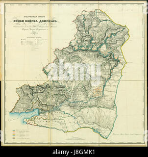 Detailed map of the Don Cossack Host Stock Photo - Alamy