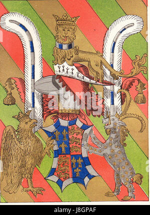 Heraldic emblem from 15th-century Poland circa 1450, depicting the ...