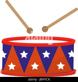 Snare drum icon flat vector. Music kit. Instrument drummer Stock Vector ...