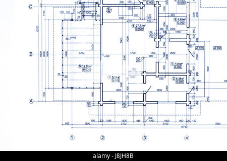 technical drawing of a floor plan Stock Photo - Alamy