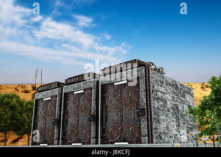 self storage in the desert Stock Photo - Alamy