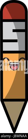 pencil cartoon smiley Stock Vector Image & Art - Alamy