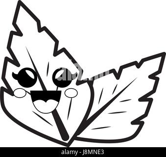 leaves cartoon smiley Stock Vector Image & Art - Alamy