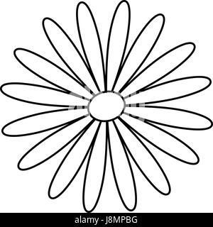 uncolored flower vector illustration Stock Vector Image & Art - Alamy