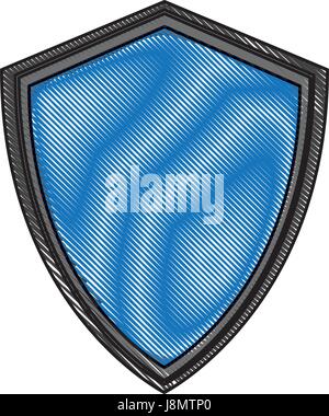 Shield security symbol scribble Stock Vector Image & Art - Alamy