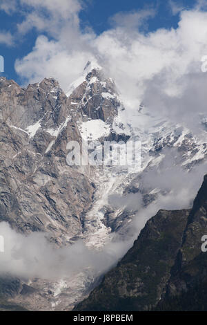 Winter landscape, Kalpa, Kinnaur, Himachal Pradesh, India Stock Photo ...