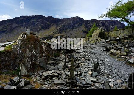Slate Monoliths of Castle Crag Stock Photo - Alamy