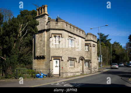 Shane's Castle on the Bath Road Devizes Wiltshire. A former toll house ...
