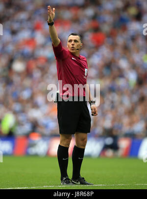 Match referee Neil Swarbrick during the Premier League match at Anfield ...
