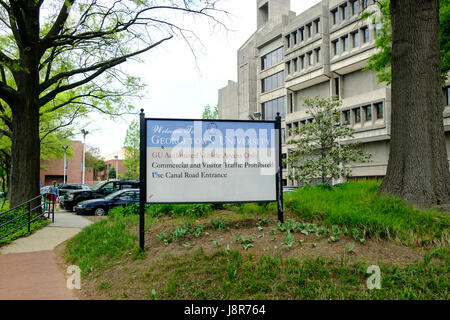 "Welcome to Georgetown University" sign, Georgetown, Washington, DC ...