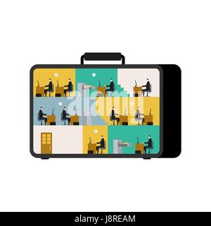 Male managers working on computer at office, making corrections in ...