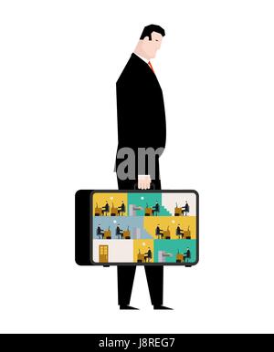 Male managers working on computer at office, making corrections in ...