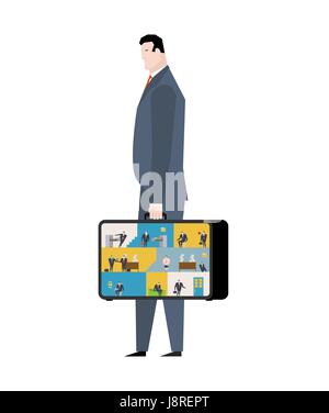 Male managers working on computer at office, making corrections in ...