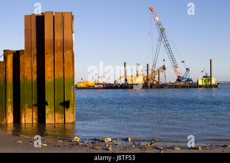gdf suez energy wilhelmshaven water construction 2011 Stock Photo - Alamy