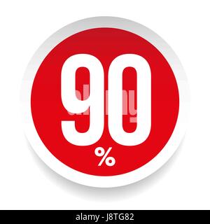 Sale Sticker Ninety percent vector Stock Vector Image & Art - Alamy