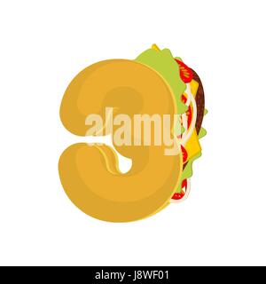 Number 1 tacos. Mexican fast food font one. Taco alphabet symbol ...