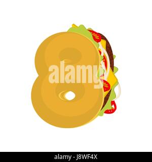 Number 1 tacos. Mexican fast food font one. Taco alphabet symbol ...