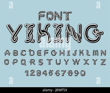 Viking font, nordic rune type, ethnic scandinavian typeface, norse epic ...