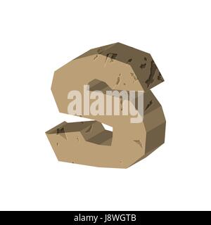 Rock font. Alphabet of stones. ABC made of lithic rock. stony letters ...