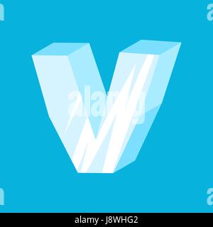 Iceberg font. Ice alphabet. Set of letters from cold ice. Frosty ABC ...