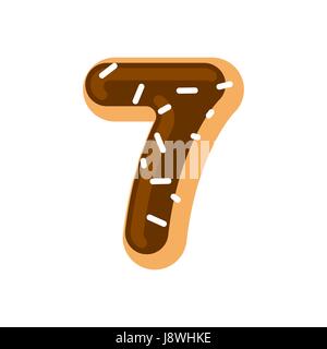 candy font pink number seven vector illustration Stock Vector Image ...