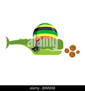 Rasta cookies. Rastafarian hat and dreadlocks and biscuit. Reggie food ...