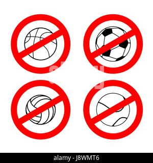 Basketball ban sign. Basketball is forbidden. Prohibited sign of ...