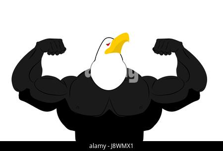A cartoon bald American eagle mascot swooping with claws out and Stock ...