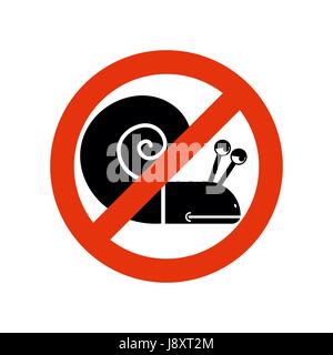 Snail warning sign of attention. Slow motion on road. Insect Hazard ...