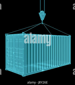 X-Ray Image Of Shipping container Stock Photo - Alamy
